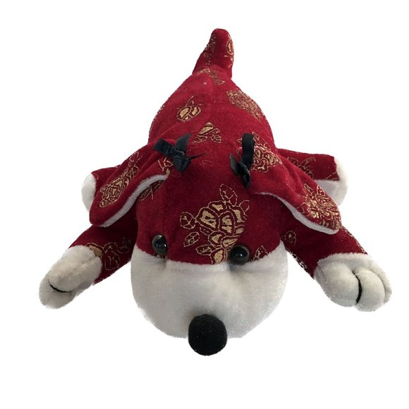 Good Stuff | Toys | Good Stuff Red Velvet Plush Dog Puppy Gold Roses ...